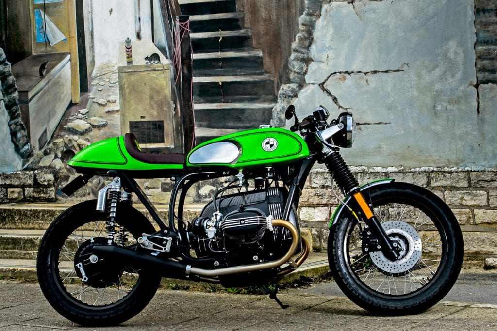 Green with Envy - Vanity BMW R80RT - Return of the Cafe Racers
