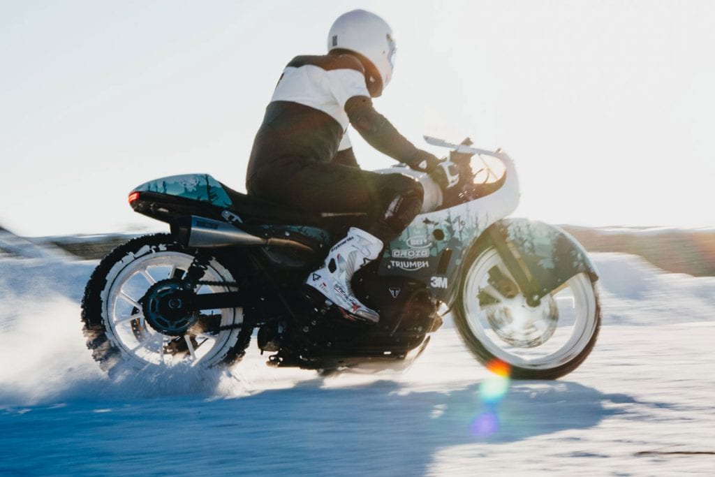 Winter Blues - CROIG Triumph Ice Racer - Return of the Cafe Racers