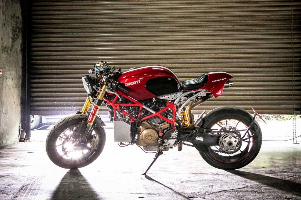 The Hyper Cafe - Cowboy's Chopper Hypermotard cafe racer