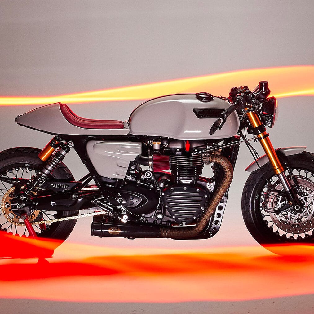 Street Tracked Trump - AMP Moto Thruxton 900 - Return of the Cafe Racers