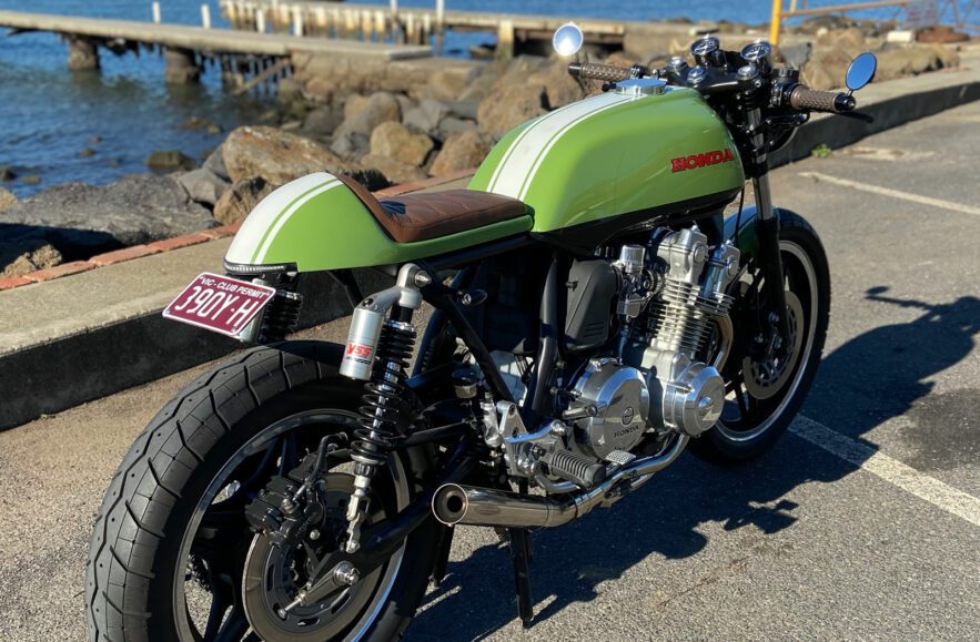 Green Muse - Fiorello Galluzzo CB750F - Return of the Cafe Racers