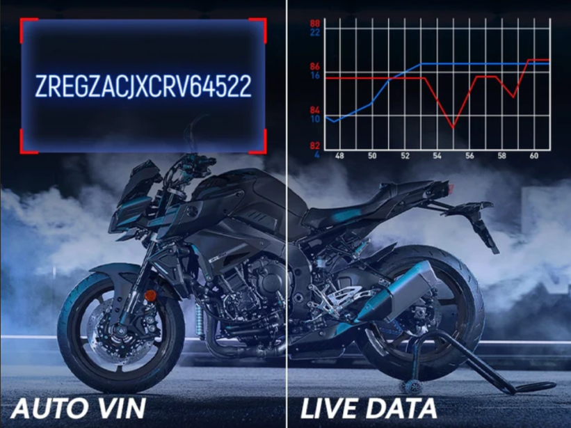 ANCEL MT700: Motorcycle Full System Diagnostic Tool OBD2 Scanner ...